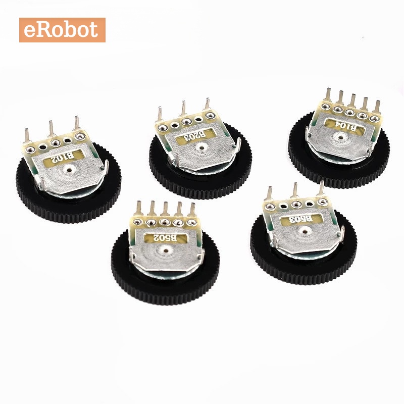 50Pcs Double Dial Taper Volume Wheel Duplex Potentiometer B102 B103 ...