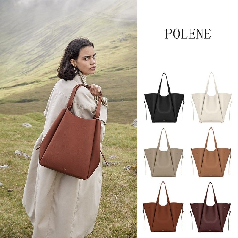 POLENE Underarm Bucket Bag French Niche Design Leather Bag For Women ...