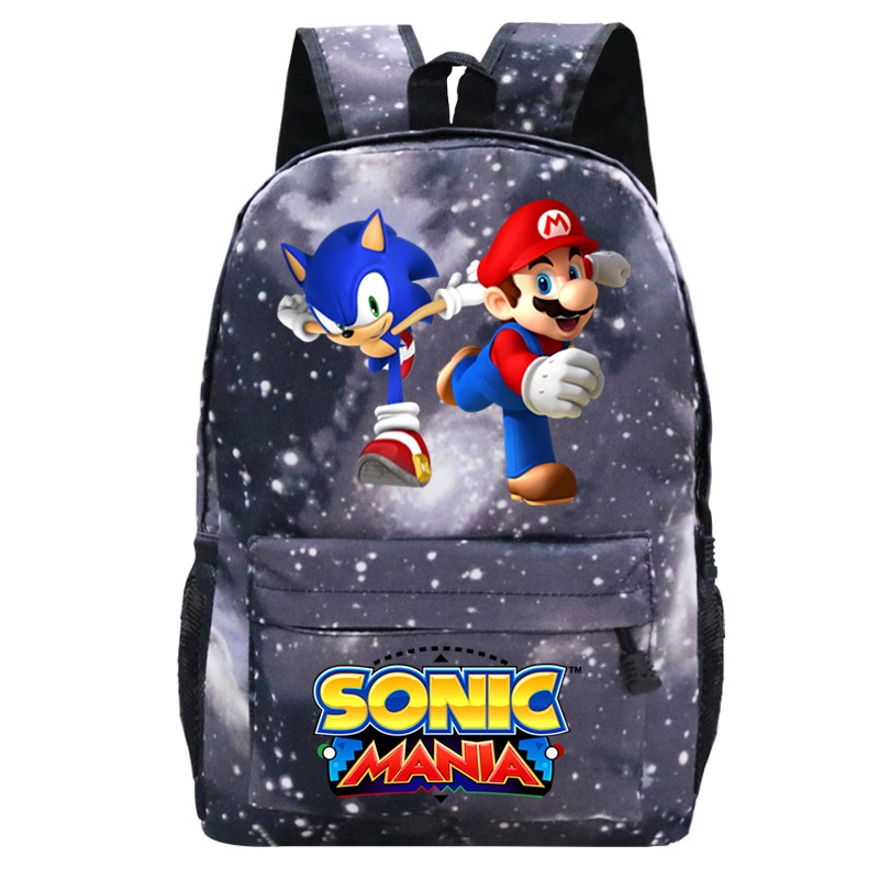 Blue Hedgehog Mario Game Merchandise Backpack Sonic Elementary School ...
