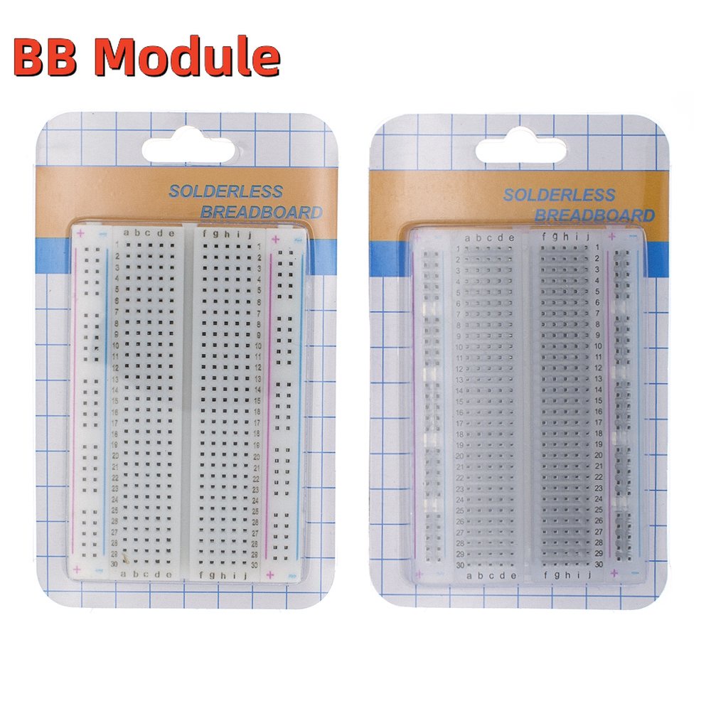 Mini bread board/breadboard 8.5cm x 5.5cm 400 holes Transparent/White ...