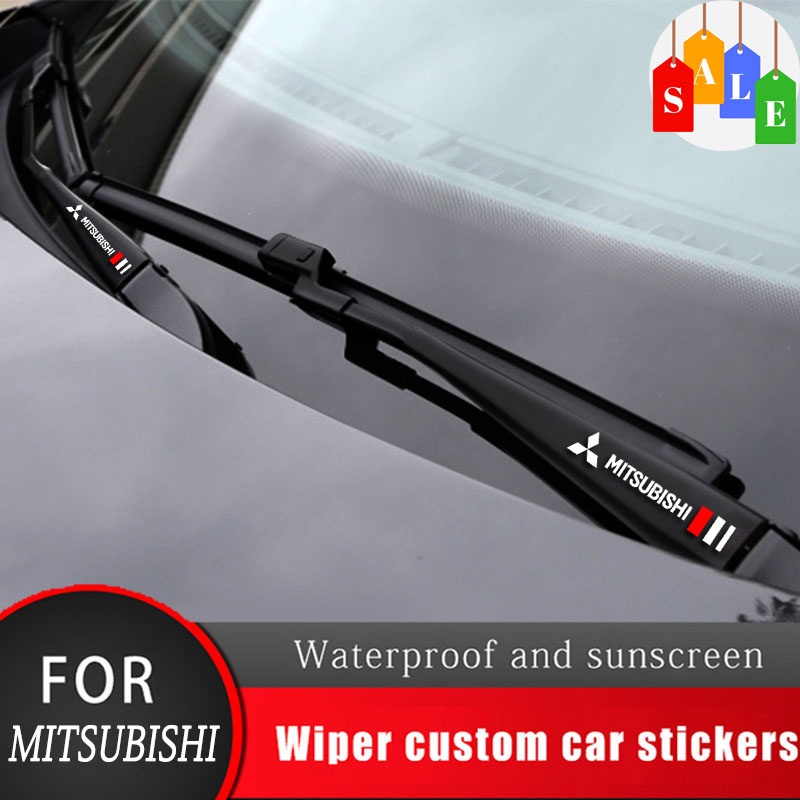 2PCS Auto Decor Decals Car Window Wiper Stickers For 2PCS Mitsubishi ...