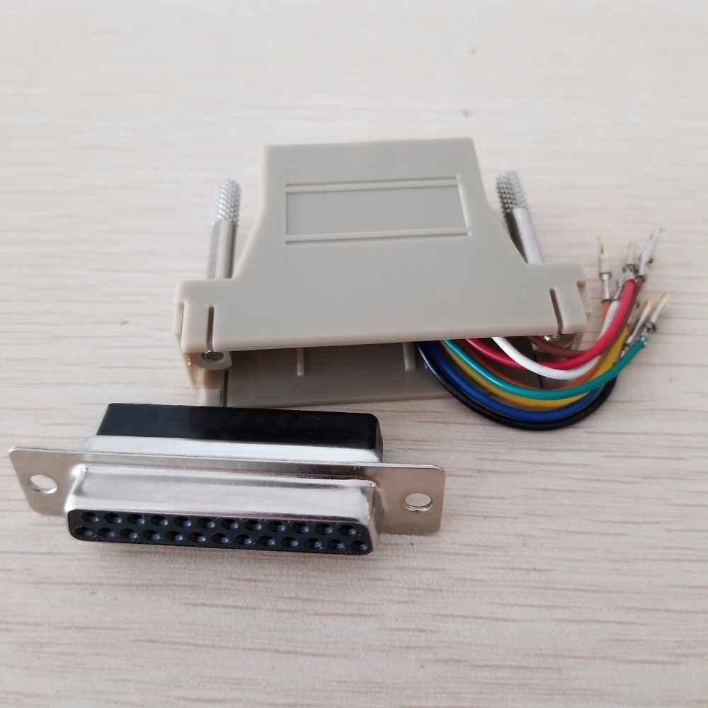 RJ45 Network Adapter Female to Parallel Port RS232/DB25 Female Adapter ...