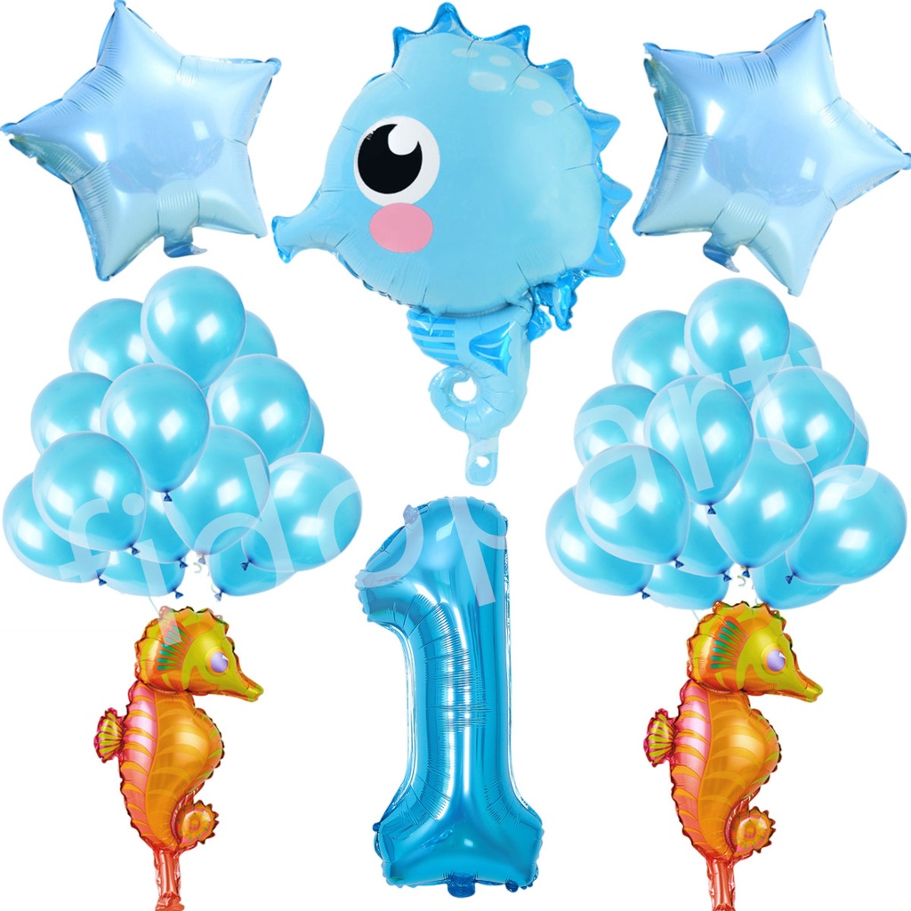 27pcs Under The Sea World Marine Animal Balloons Birthday Party ...