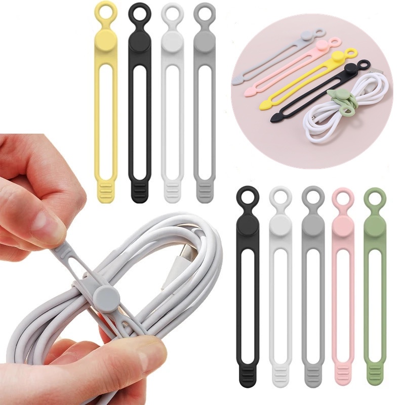 Silicone Wire Binding Data Cable Tie Management Bobbin Winder/Reusable ...