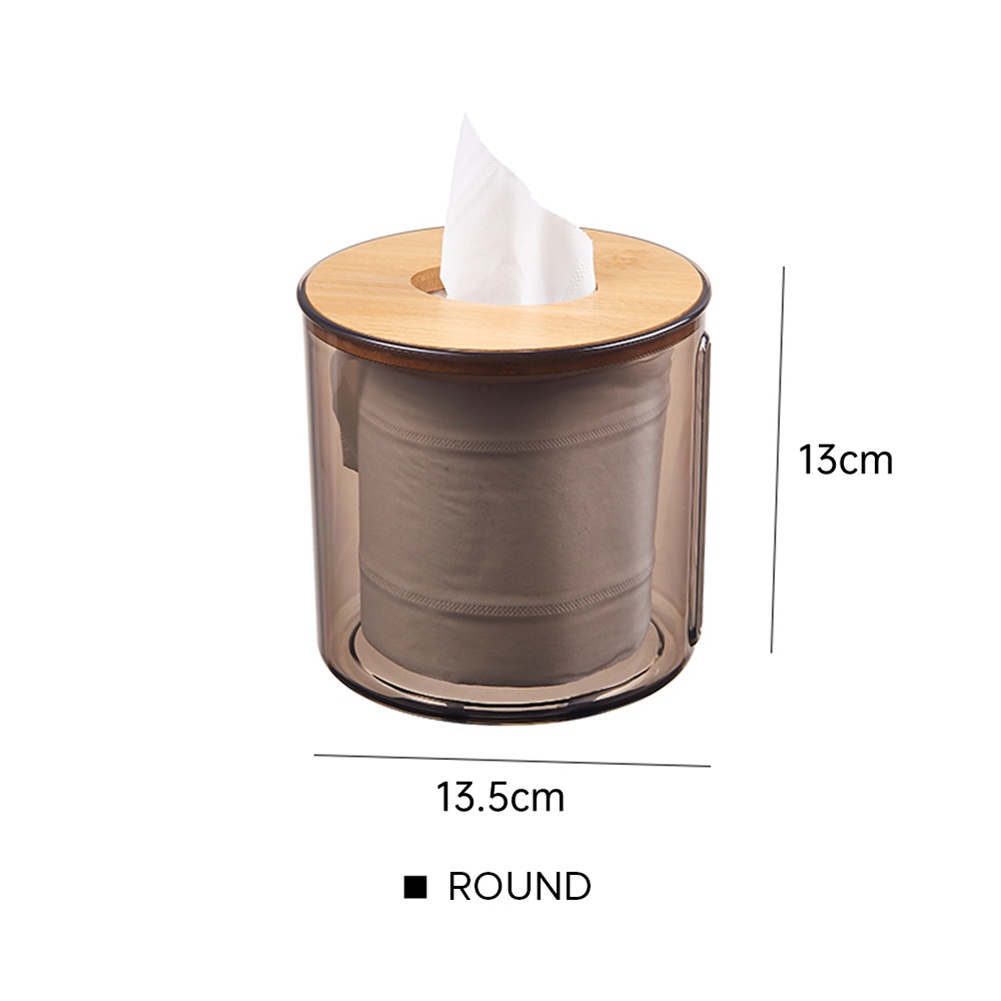 Minimalist Round Tissue Box Cover Holder Modern Transparent Rectangular ...