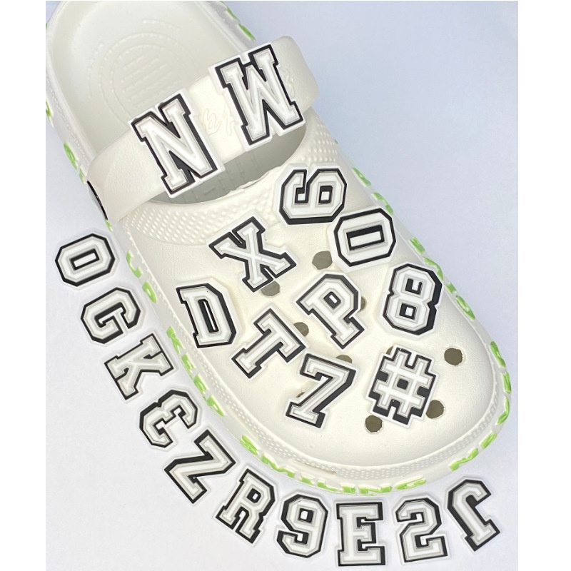 Cartoon Number Crocs Accessories Letters Jibitz Charm Letter Alphabet ...