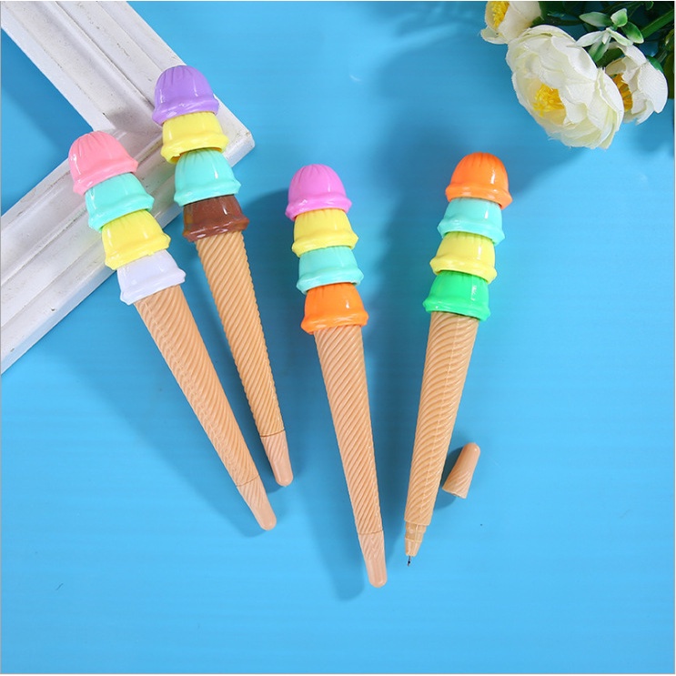 Cute Personality Creative Four-Layer Ice Cream Black Gel Pen Signature ...