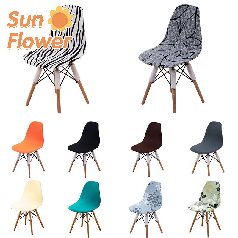 Nordic Eames Chair Covers Removable Slipcover Chair Cover Eco Printed ...