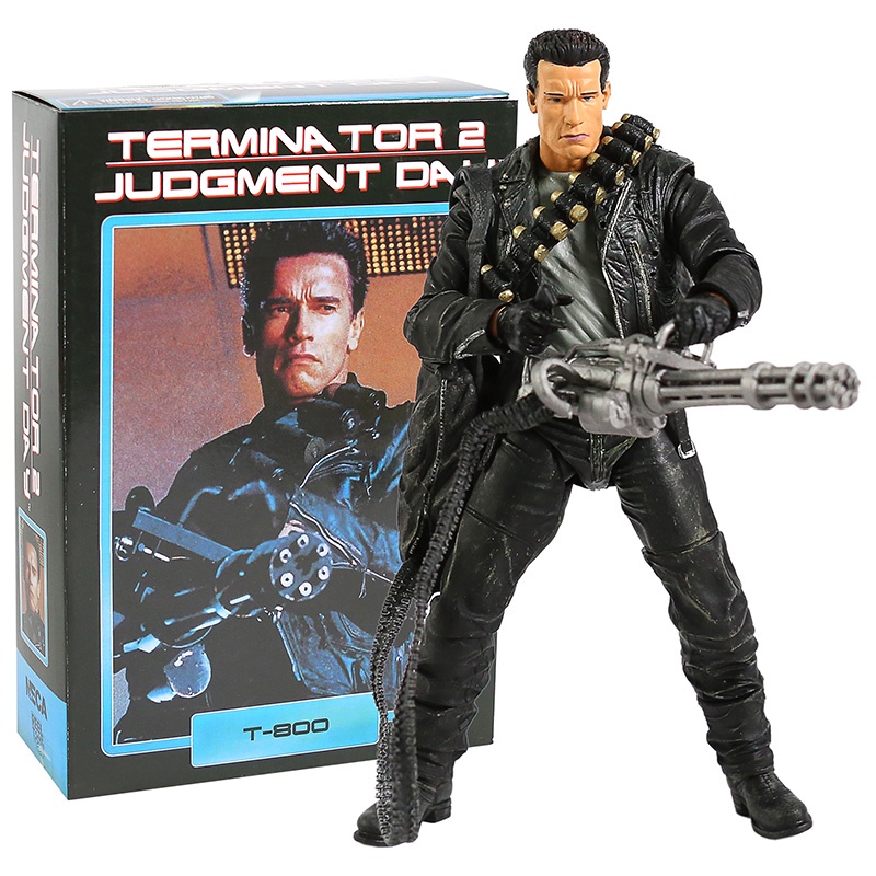 NECA The Terminator T-800 Arnold Schwarzenegger Figure Judgment Day ...