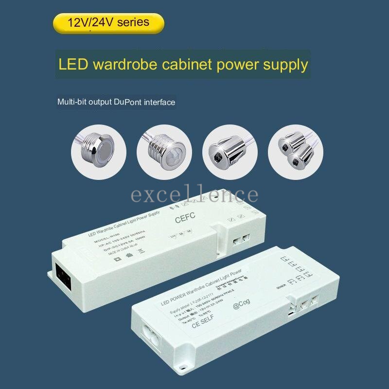 LED Ultra-thin cabinet lamp special power supply 12V24W36W60W DuPont ...