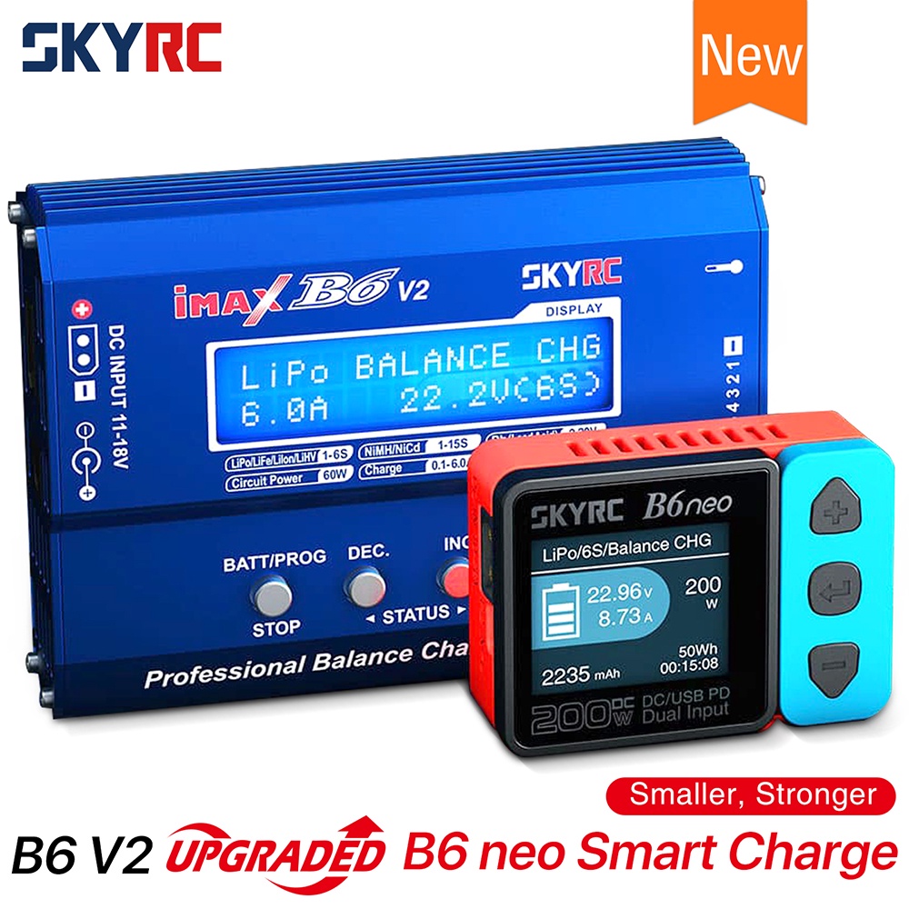 SkyRC B6 neo Smart Charger DC 200W PD 80W LiPo Battery Balance Charger ...