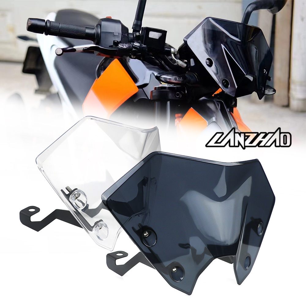 For KTM Duke 250 390 Motorcycle Flyscreen Visor Windscreen Acrylic Air ...