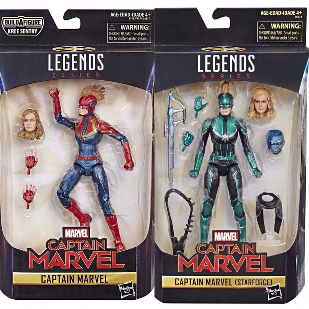 6 Inch Avengers Captain Marvel Legends Movable and Changeable Head ...
