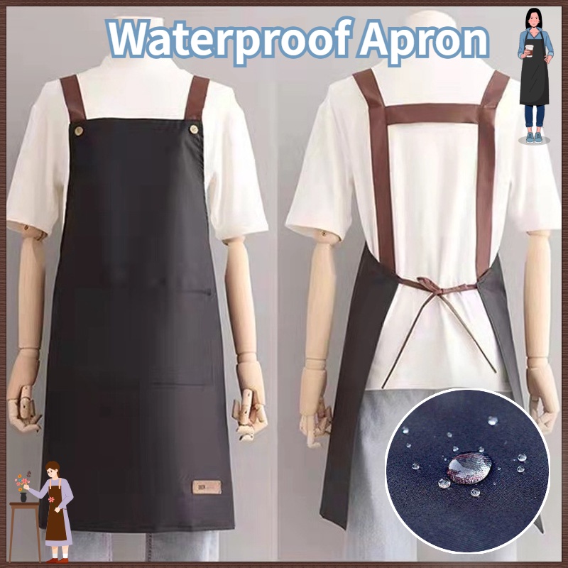 【COD】Canvas Apron Water Proof Kitchen Catering Canvas Working Clothes ...