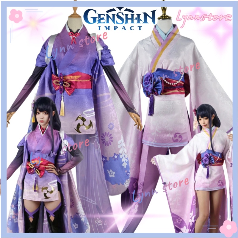 New Raiden Shogun Cosplay Costume Game GENSHIN IMPACT Women Raiden Ei ...