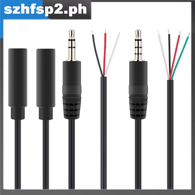 3.5mm 3Pin 4pin AUX Male Female Connector Audio Extension Cable Head ...