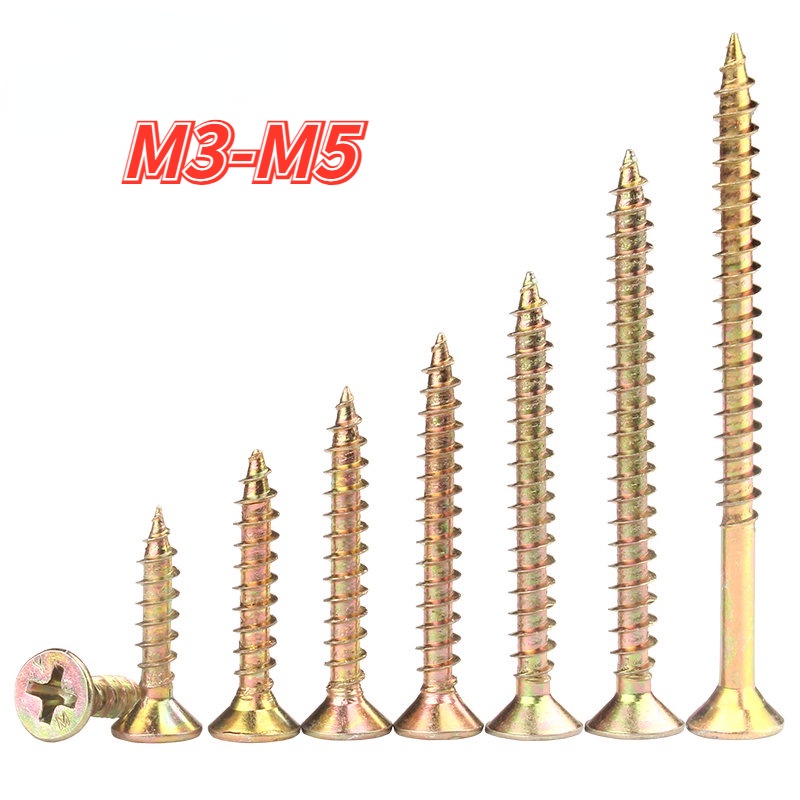 1kg/color Zinc Hardened Fiber Nails Wall Board Nails Dry Wall Nails Flat Wood Screws Phillips ...