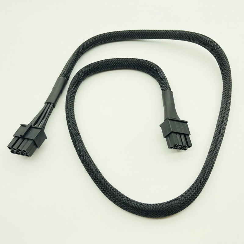 Black 650mm Sleeved 8pin CPU Power Cable 8Pin to 8(4 4)-Pin Modular ...