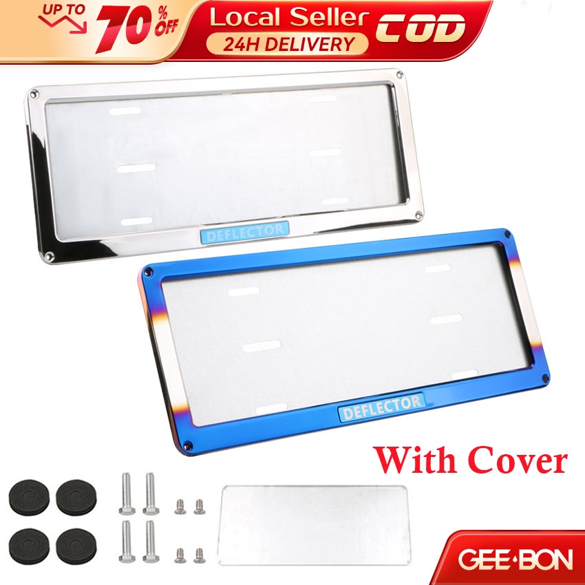 GEEBON Car License Number Plate Frame Stainless License Plate Cover 41 ...