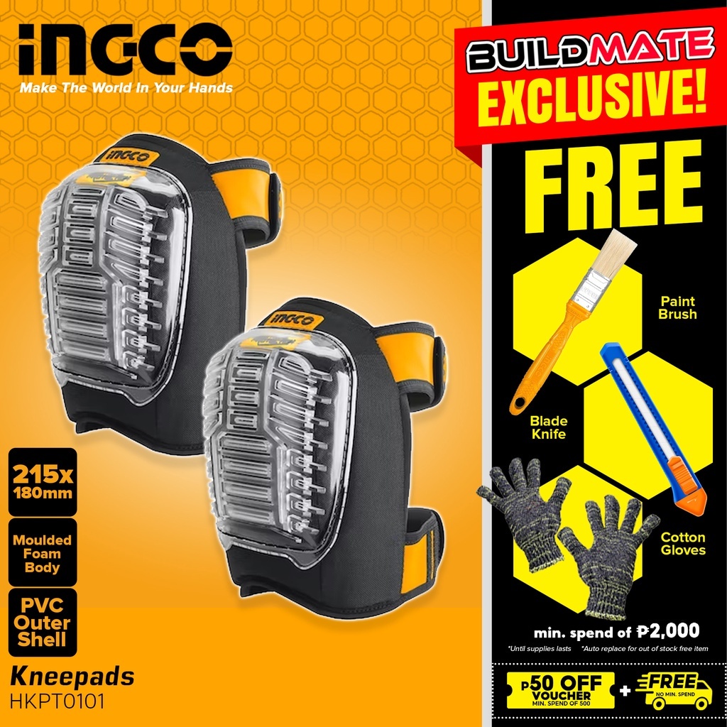 BUILDMATE Ingco Kneepads 215x180mm Knee Pads Work Support Pads Fit ...