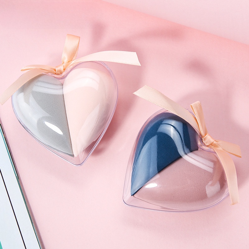 Two Pcs of Set Love Powder Puffs No Powder on Makeup Powder Puff Soaked ...