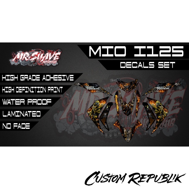 Yamaha Mio i125 Decals Set (Bumblebee) | Shopee Philippines