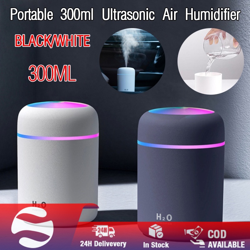 300ml Air Humidifier Purifier with RGB LED Light USB Portable Essential ...