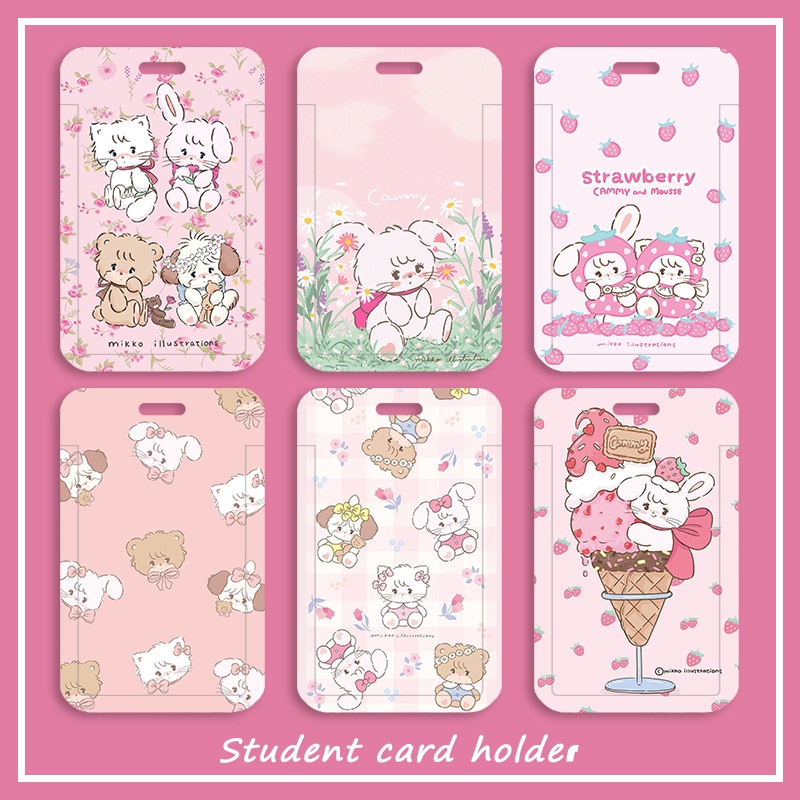 Cute mikko Student Card Protective Case Campus Card Bus Access Control ...