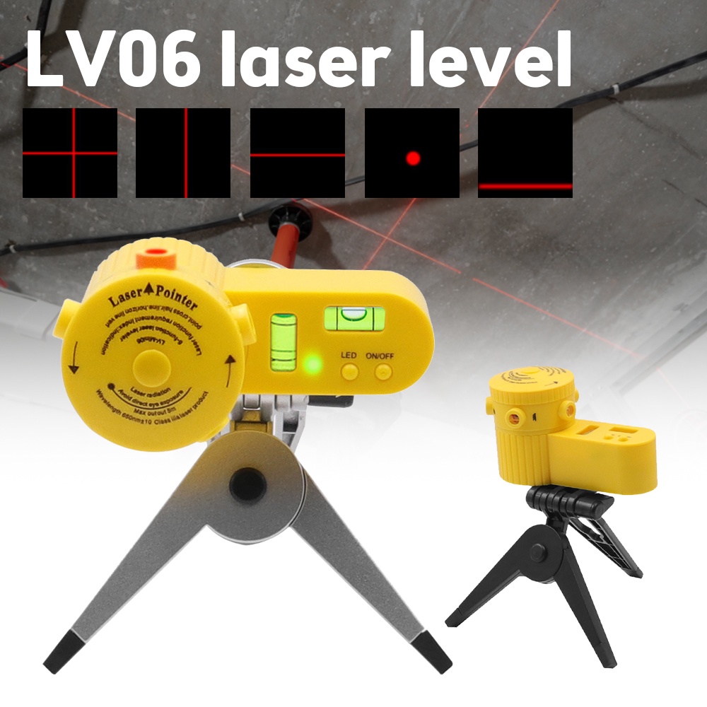 LV06 Laser Level Self Leveling Cross Line Laser Green Line leveler Tool ...