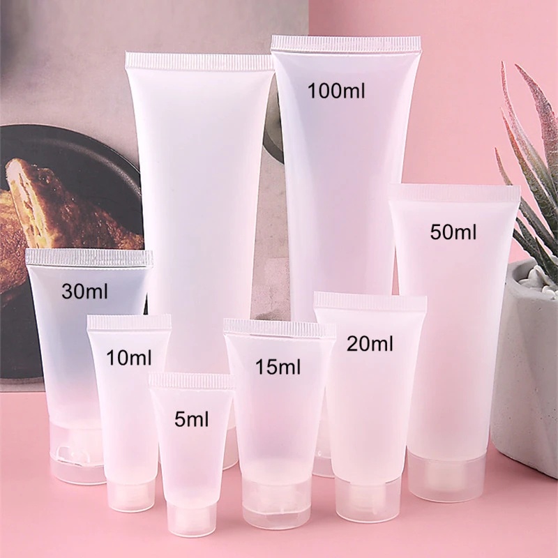 5Pcs 20/30/50/100 Ml Empty Portable Cosmetic Tube Squeeze Facial Cream ...