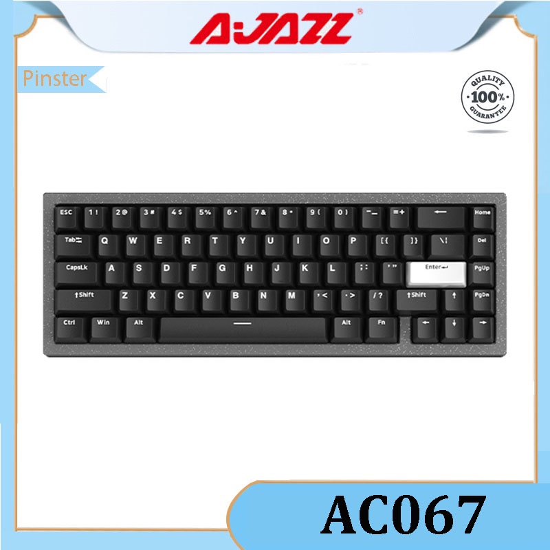 AJAZZ AC067 Mountain Black Gasket RGB 65% Aluminum Mechanical Keyboard ...