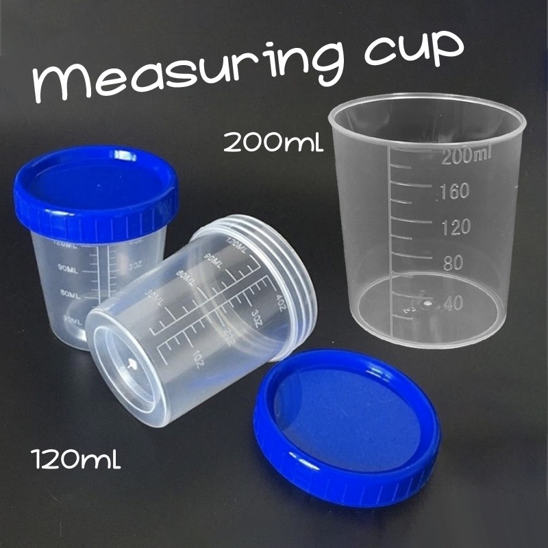 120/200ML Measuring Cup Mini Plastic Clear Graduated measurement JugCup ...