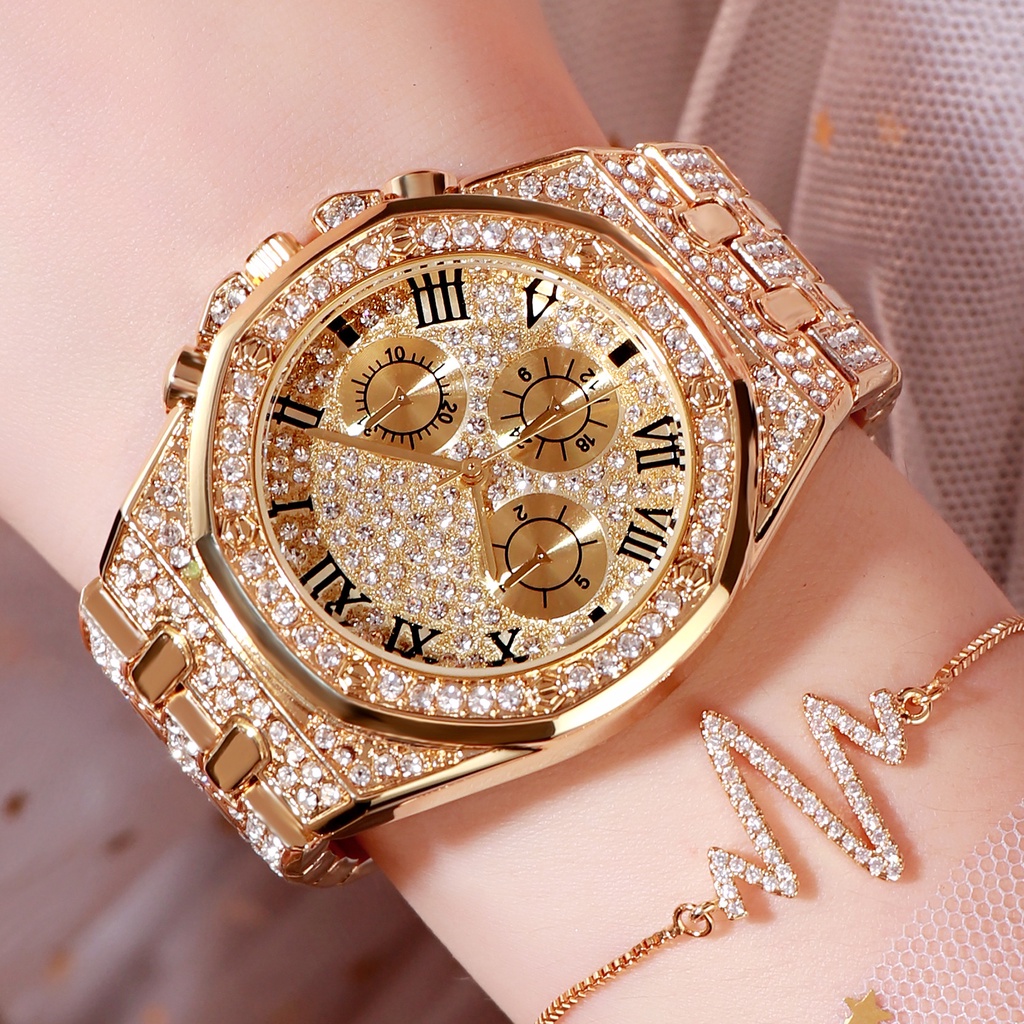 Men's watch BW high-end large dial full of diamonds, full of stars ...