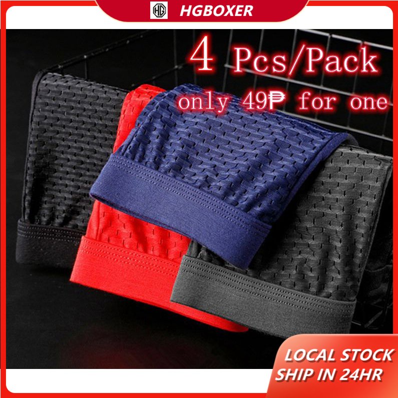 【Local Stocks】 Men Underwear Breathable Boxer Shorts for Man Big Plus ...