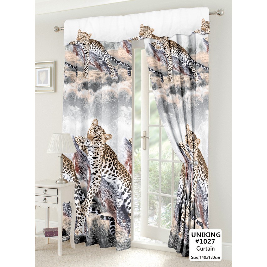 Tiger Curtain No Ring130cm*200cm(1pcs) | Shopee Philippines