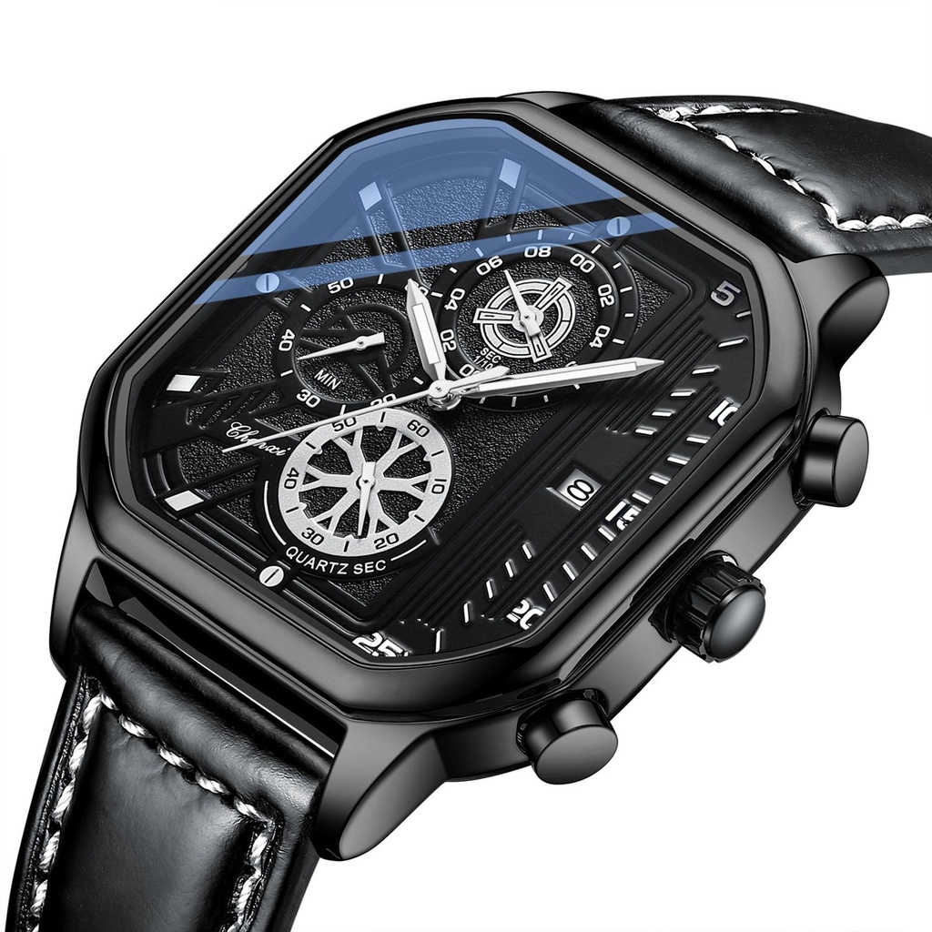CHENXI 904 Fashion Luxury Men Quartz Watch Leather Strap Multifunction ...