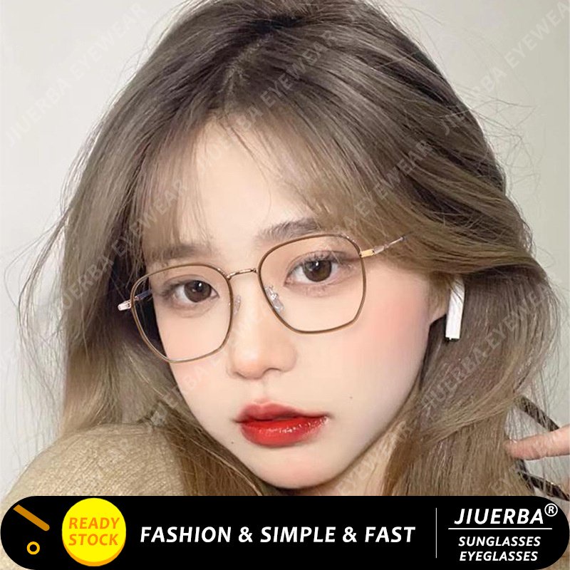 (JIUERBA) Korean Fashion Transparent Square Frame Anti Radiation ...