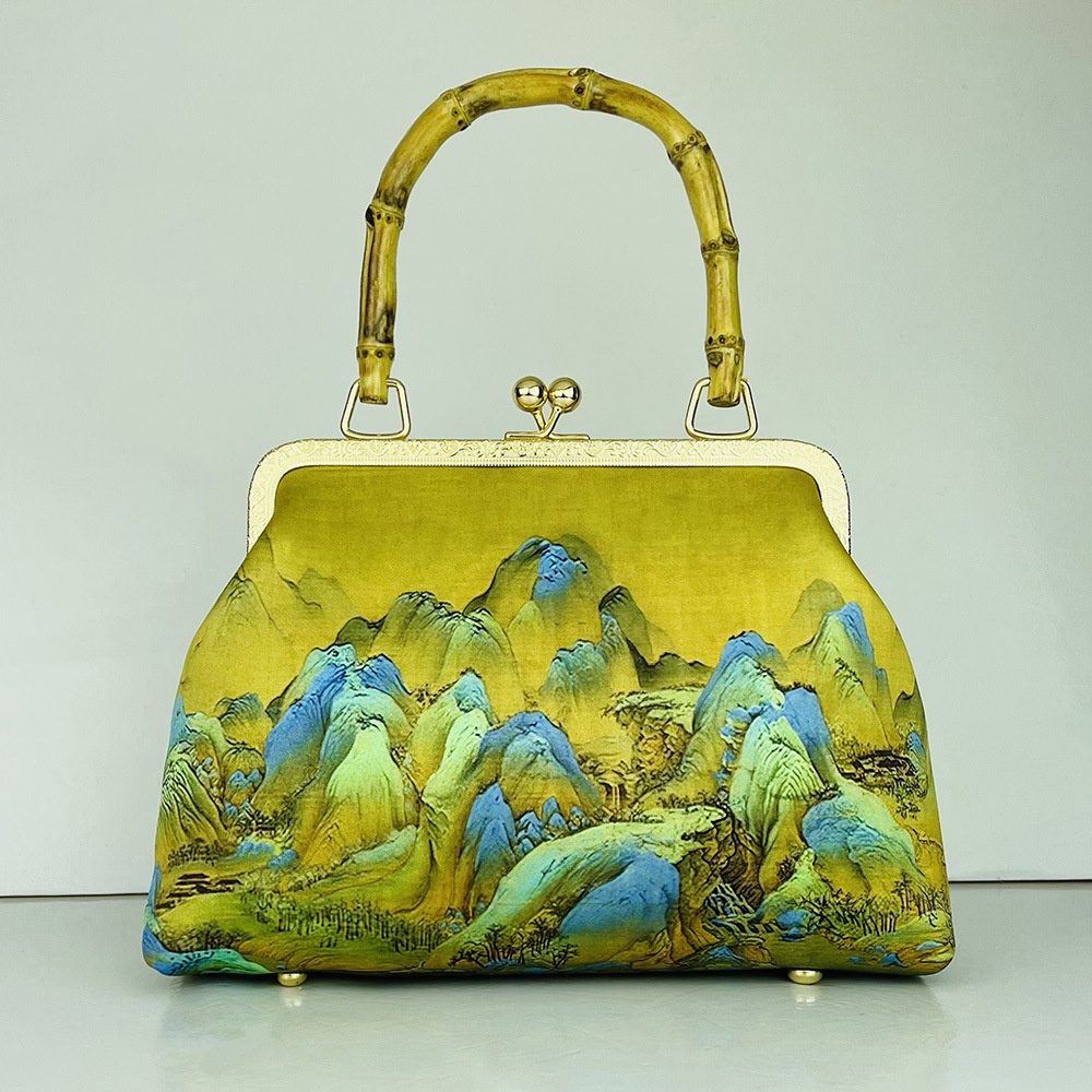Qianli Jiangshan Chinese Style Messenger Shoulder Bag Antique Handbag ...