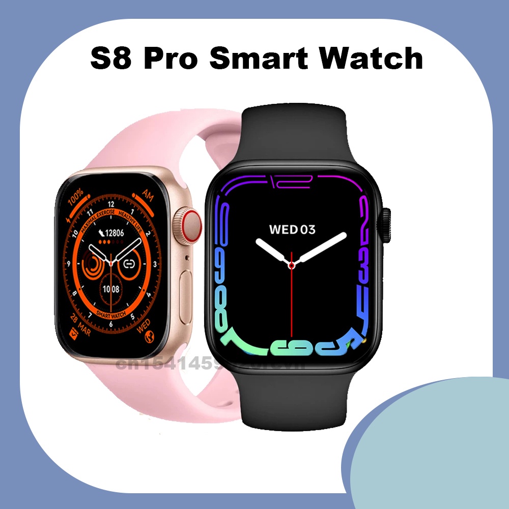 2023 S8 Pro Smart Watch Blood Oxygen Heart Rate Monitor Bluetooth Call ...