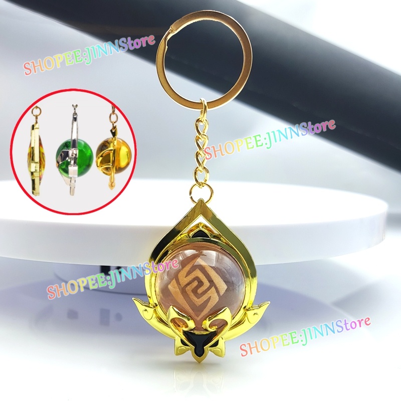 - JN - GENSHIN IMPACT Cosplay Keyring GENSHIN Dendro/Cryo/Pyro/Hydro ...