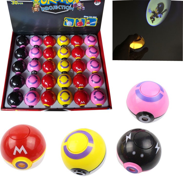 Pokemon Projection Ball Keychain Magic Action Figure Projector Toy ...