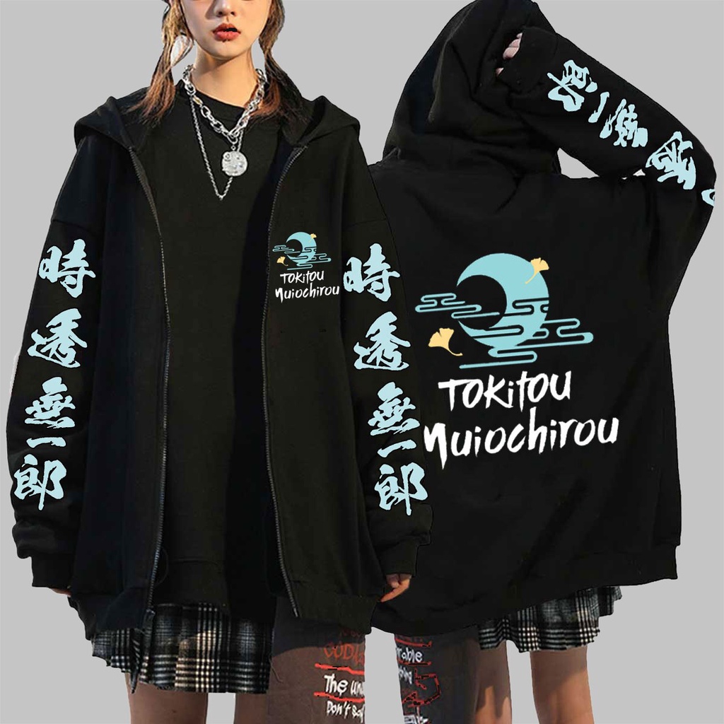 Demon Slayer Zip Hoodies New Pullovers Anime Tokito Muichiro Zipper ...