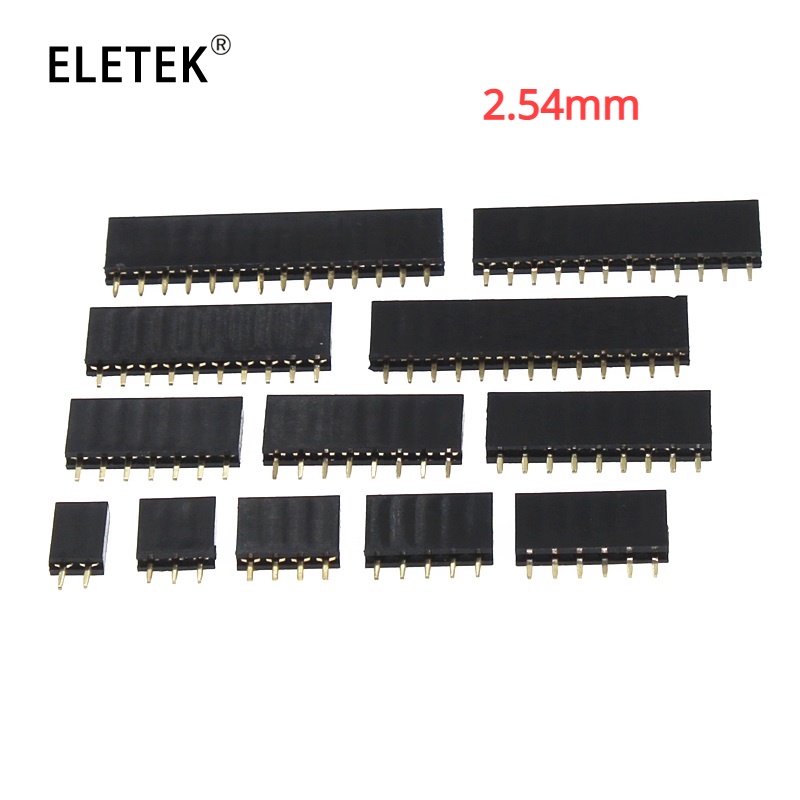 10Pcs Single Row Pin Female Header Socket Pitch 2.54mm 1*2P 3P 4P 6P 8P ...