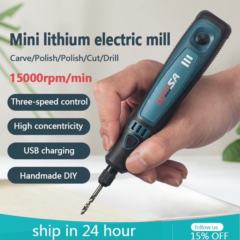 Mini Cordless Drill Power Tools Electric Drill Grinder Accessories ...