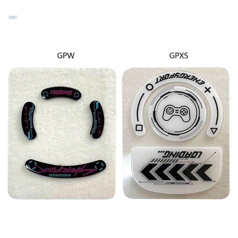 NERV Smooth Glass Mouse Skates Pad 1Set Rounded Curved Edges Mouse Feet ...