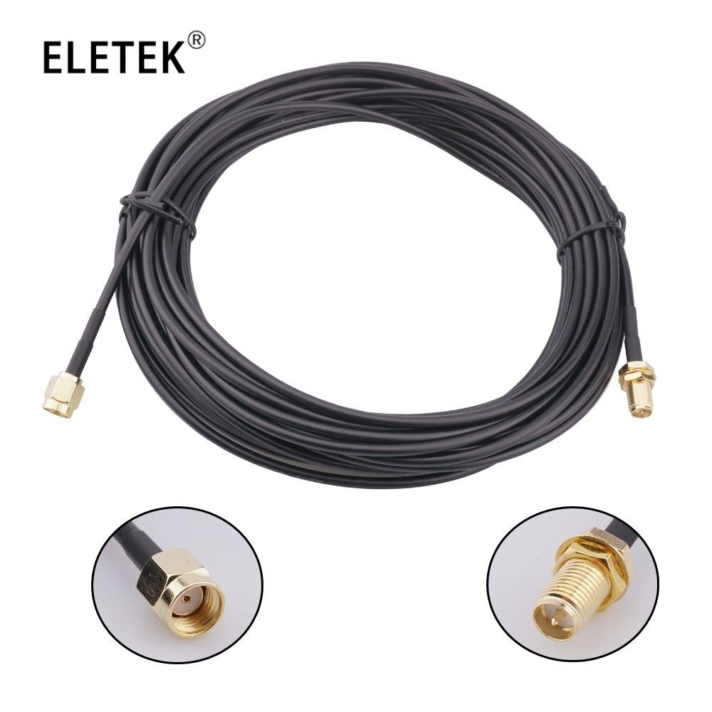 RP SMA Male To RP SMA Female Extension Cable for Router WIFI Antenna RF Connector RG174 Cable ...