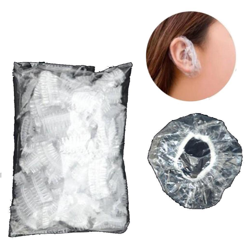 100PCS Disposable Elastic Clear Shower Water Ear Covers Ultimate ...