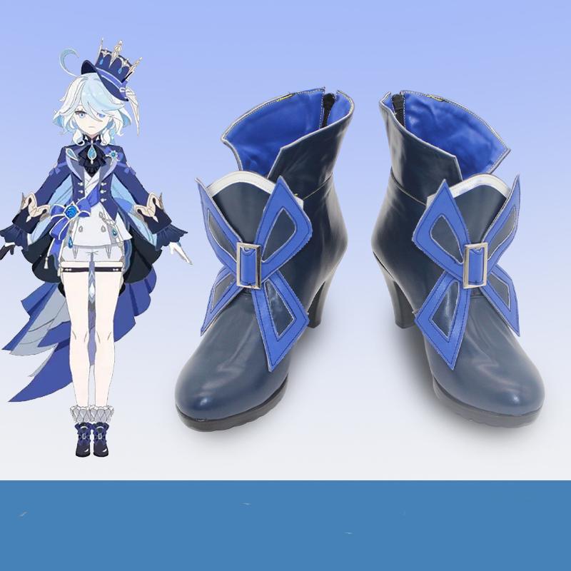 Customize Genshin Impact cos Mona Megistus npc Fischl cosplay shoes ...