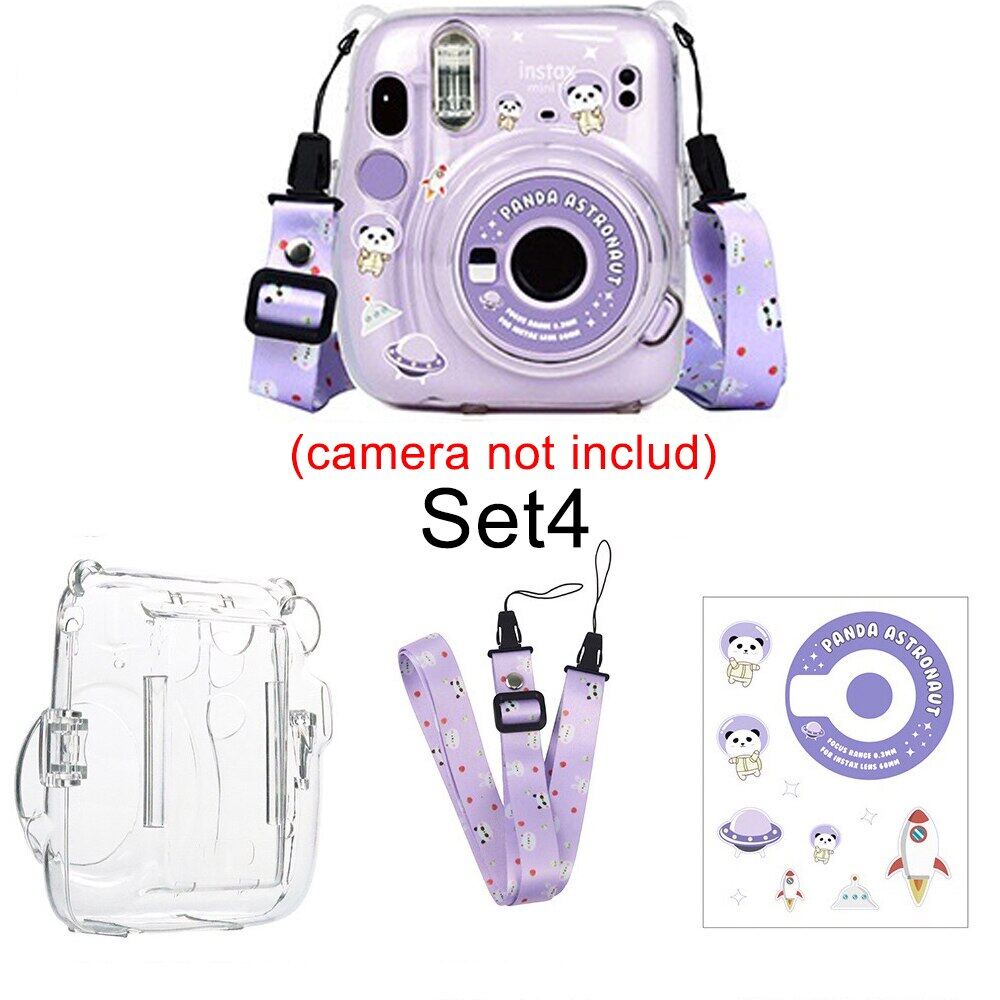 Camera Bag For Fujifilm Instax Mini 11 Cute Panda Transparent Case ...