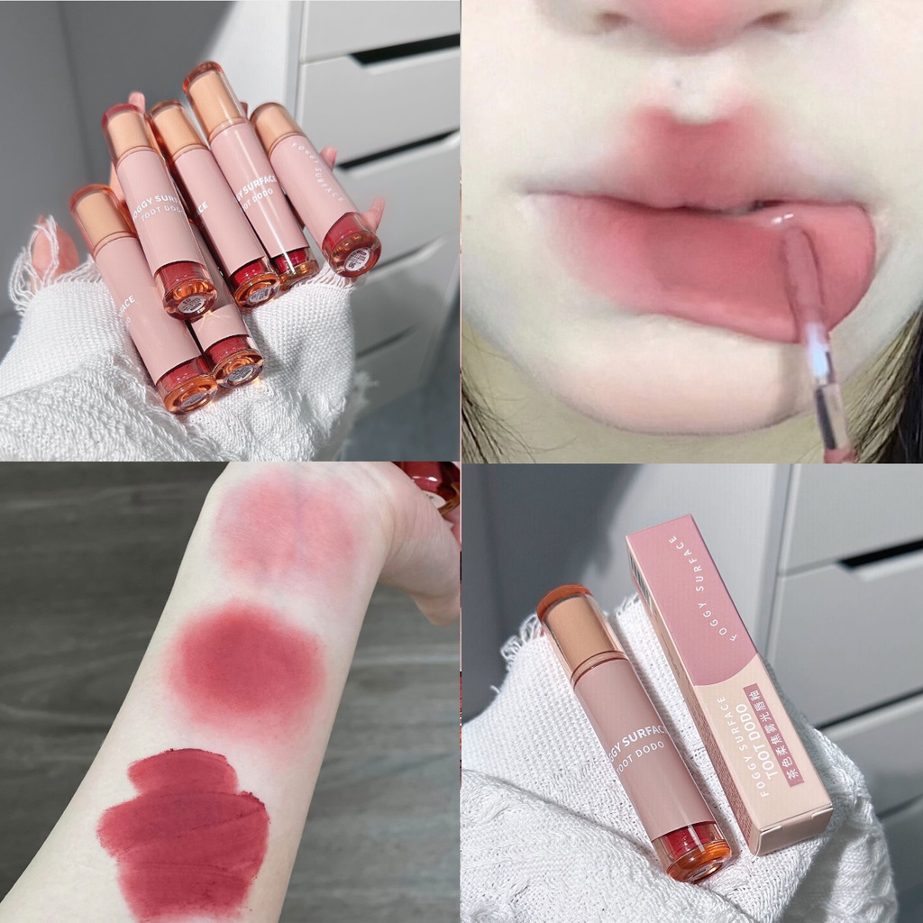 TOOT DODO Peach Fat Ding Cream Lip Mud Nude Lipstick Student Lip Glaze ...